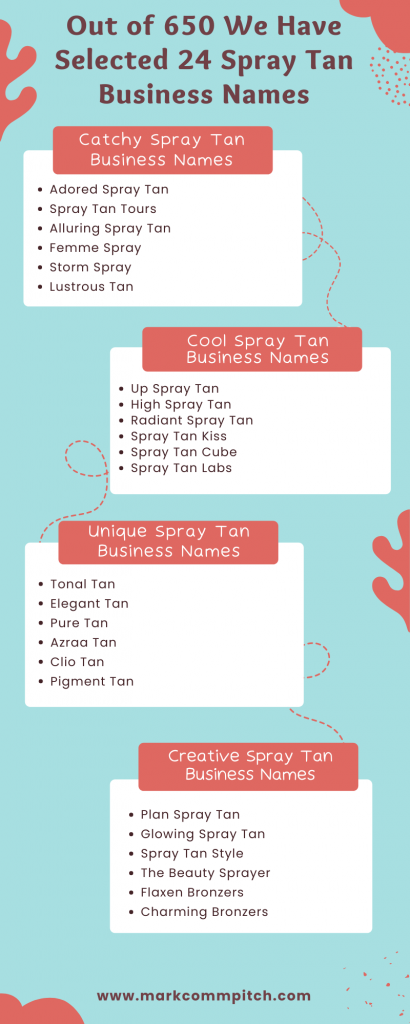600+ Spray Tan Business Names, Catchy Tanning Business Names