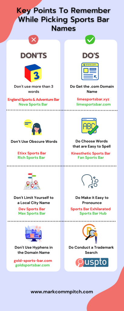 500 Cute And Catchy Sports Bar Names