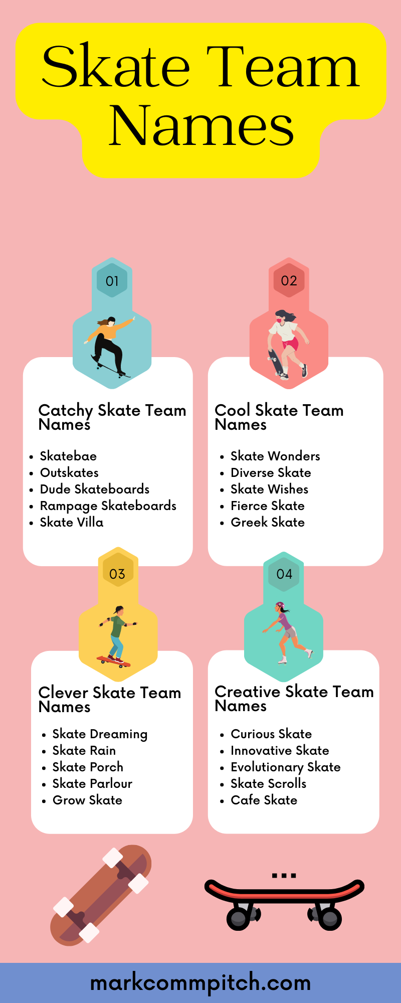 550 Cute And Catchy Skate Team Names 550 Cute And Catchy Skate Team Names