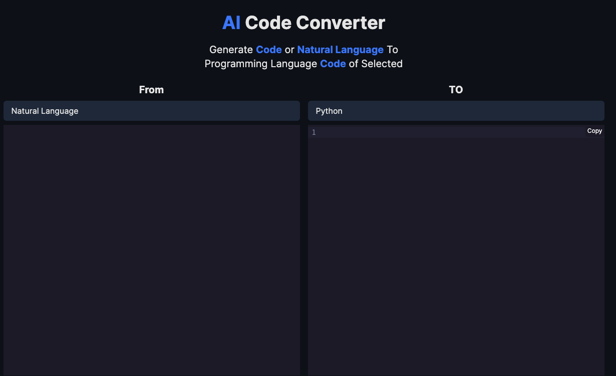 AI Code Converter | Seamless Code Conversion & Generation