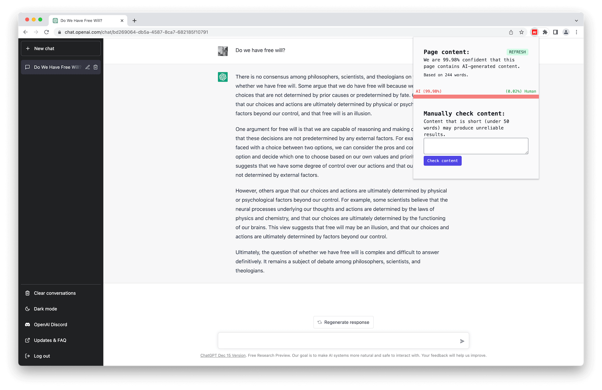 Detect GPT | AI Content Analyzer Chrome Extension