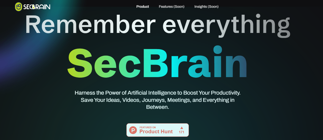 SecBrain: AI Productivity For Effortless Idea Management